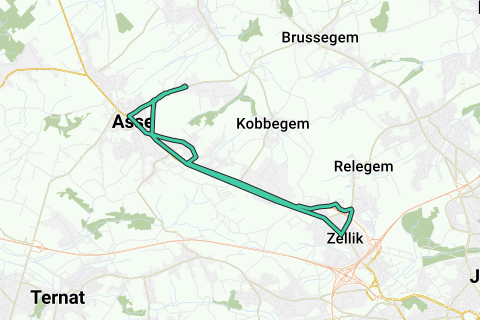 Examenroute Mollem-Asse - Autoroute | RouteYou