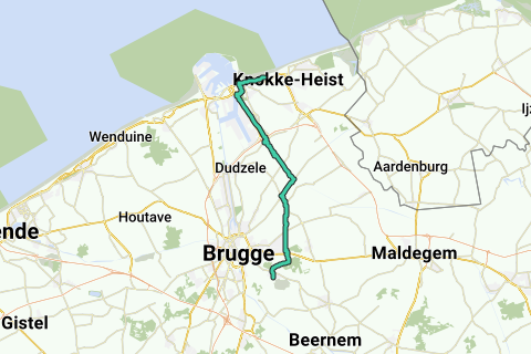 brugge duinbergen - Recreatieve fietsroute | RouteYou