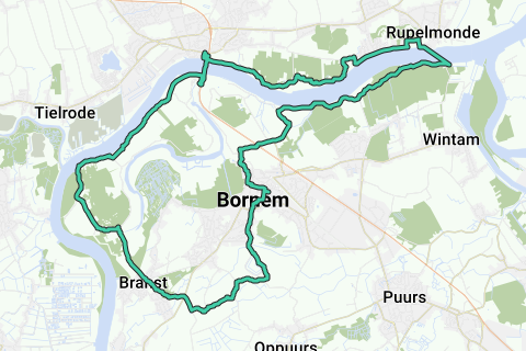 Bornem-Rupelmonde-Bornem - Fietsroute | RouteYou