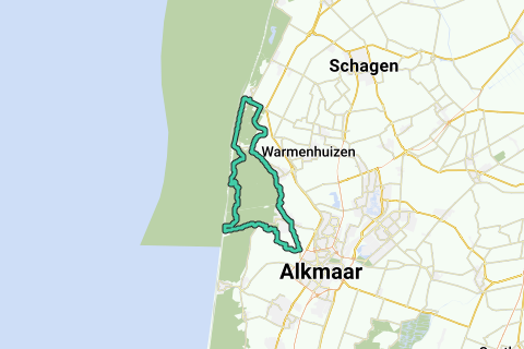 Bergen-Petten 41 km - Fietsroute | RouteYou