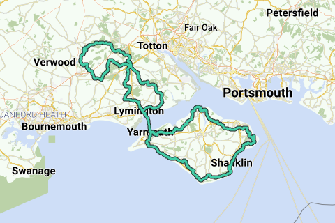 Isle of Wight Tour - 120 miles - Recreational cycle route | RouteYou