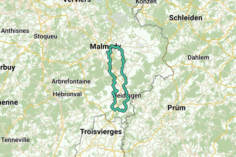 Malmedy -Sankt Vith - Vennbahn - Recreatieve fietsroute | RouteYou