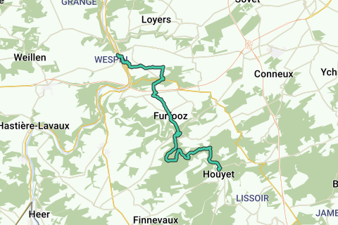Houyet - Dinant - Wandelroute | RouteYou