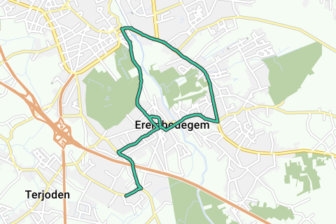Route rijexamen Erembodegem - Motorroute | RouteYou