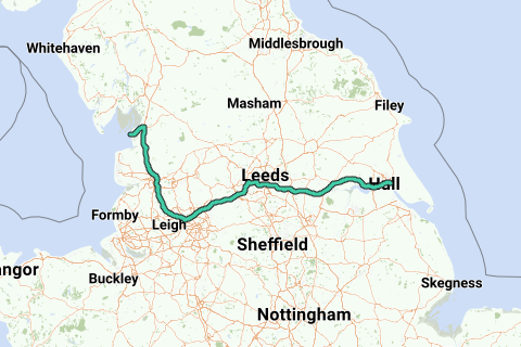 Hull to Heysham fast - Motorcycle route | RouteYou