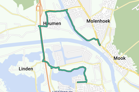 Cuijk - Mook en Middelaar fietsbrug - Wandelroute | RouteYou