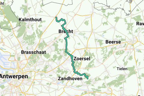 GR5 België deel 2: Wuustwezel-Zandhoven - Wandelroute | RouteYou