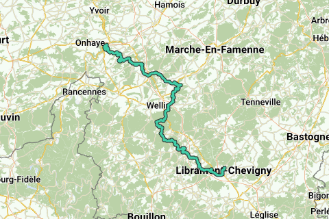 GR 17 La Lesse et la Lomme par les GR / via de Lesse - Hikingroute ...