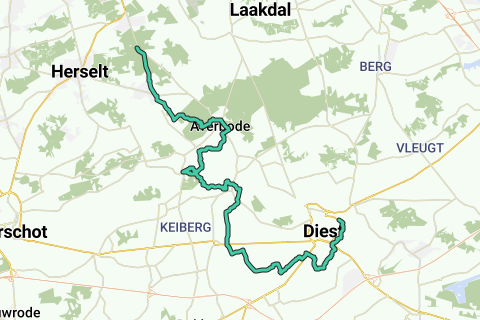 GR5 België deel 5: Mie Maan - Halve Maan (Diest) - Wandelroute | RouteYou