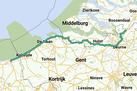 Wuustwezel - Duinkerke - Wandelroute | RouteYou