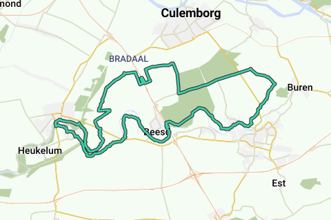 Beesd-Leerdam omgeving - Recreatieve fietsroute | RouteYou