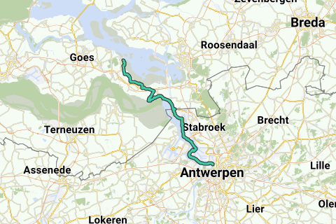 Yerseke knooppunten - Fietsroute | RouteYou