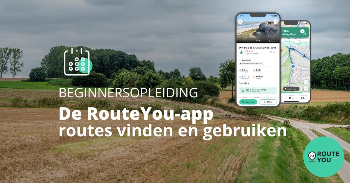 Beginnersopleiding: De RouteYou-app - routes vinden en gebruiken | RouteYou