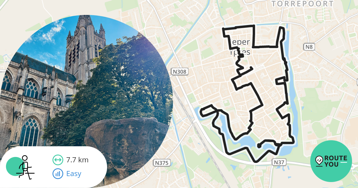 Stadswandeling Ieper - Wandelroute | RouteYou