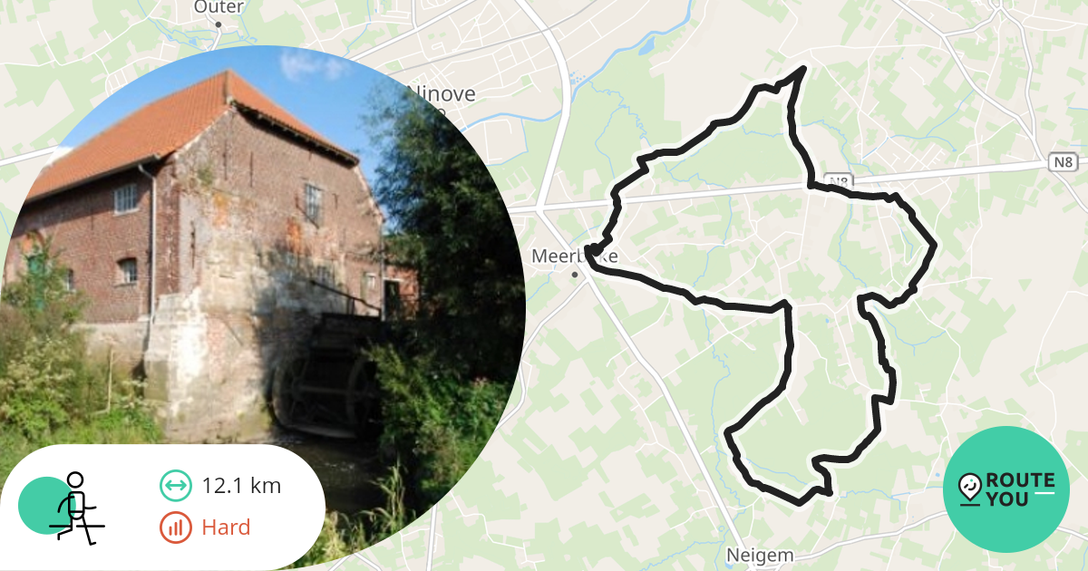 Meerbeke - Neigembos - Berchembos - grot van Roosdaal - Wal- en Wolfput ...