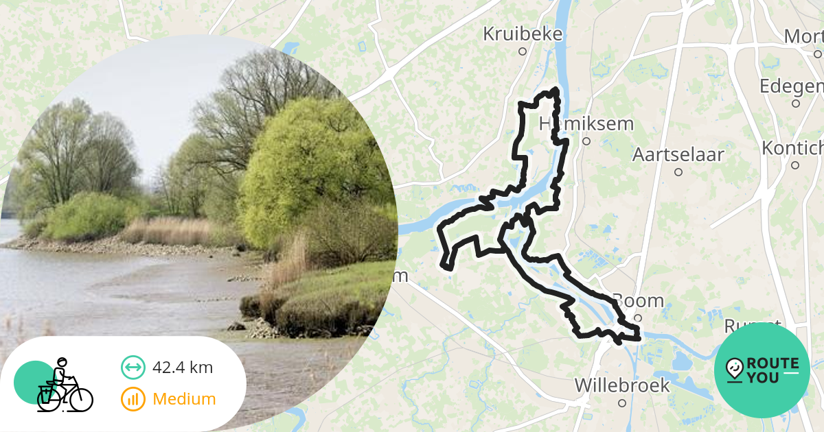 Fietstocht knooppunten Rupel en Schelde - Recreatieve fietsroute | RouteYou