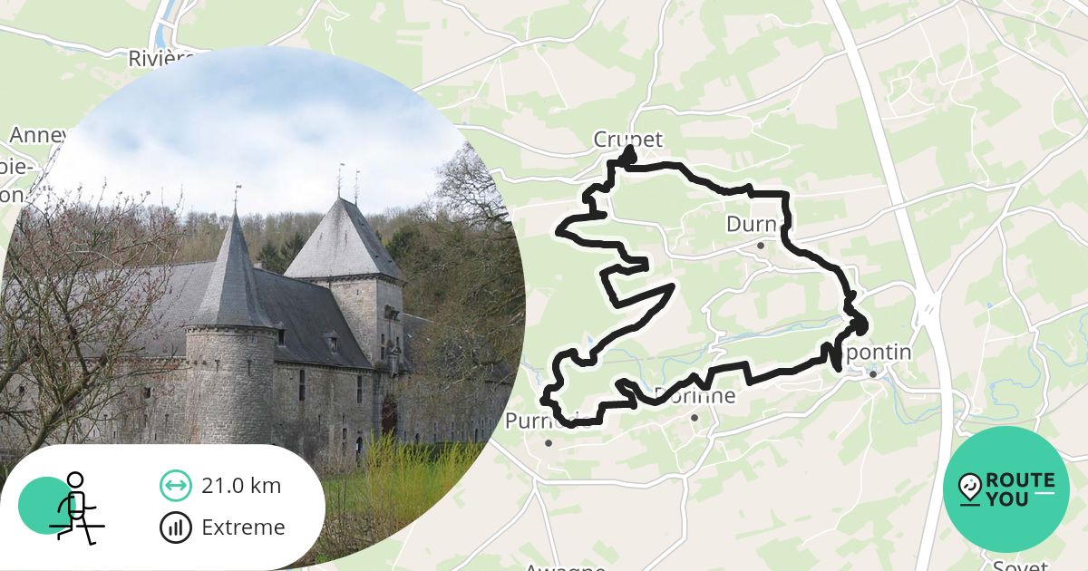Crupet - Purnode - Spontin - Crupet - Wandelroute | RouteYou