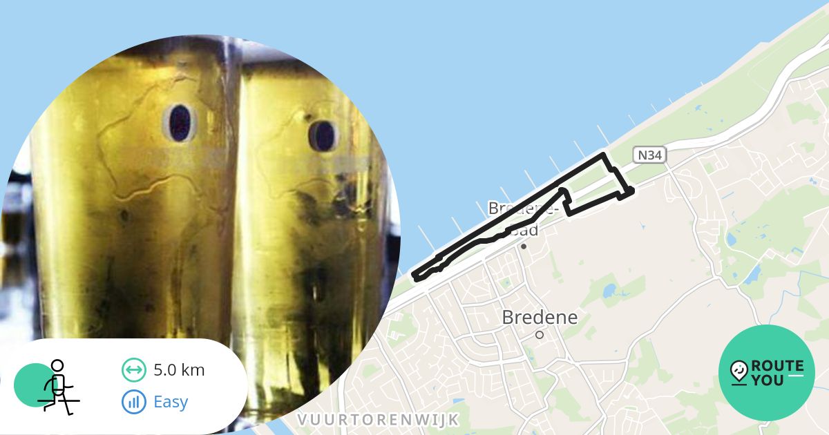 Bredene-Bad - Wandelroute | RouteYou