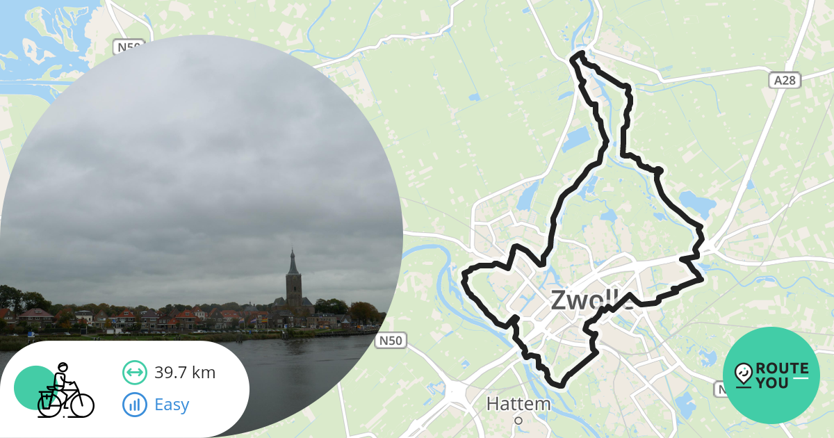 Rondje Zwolle op bedevaart naar Hasselt - Recreatieve fietsroute | RouteYou