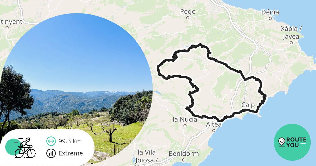Calp - Collado de la Garga (Orba) - Calp - Racefietsroute | RouteYou