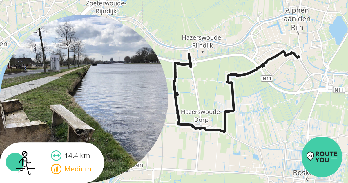 TeVoet Wandelroute 031g Hazerwoude - Alphen aan de Rijn (ZH ...