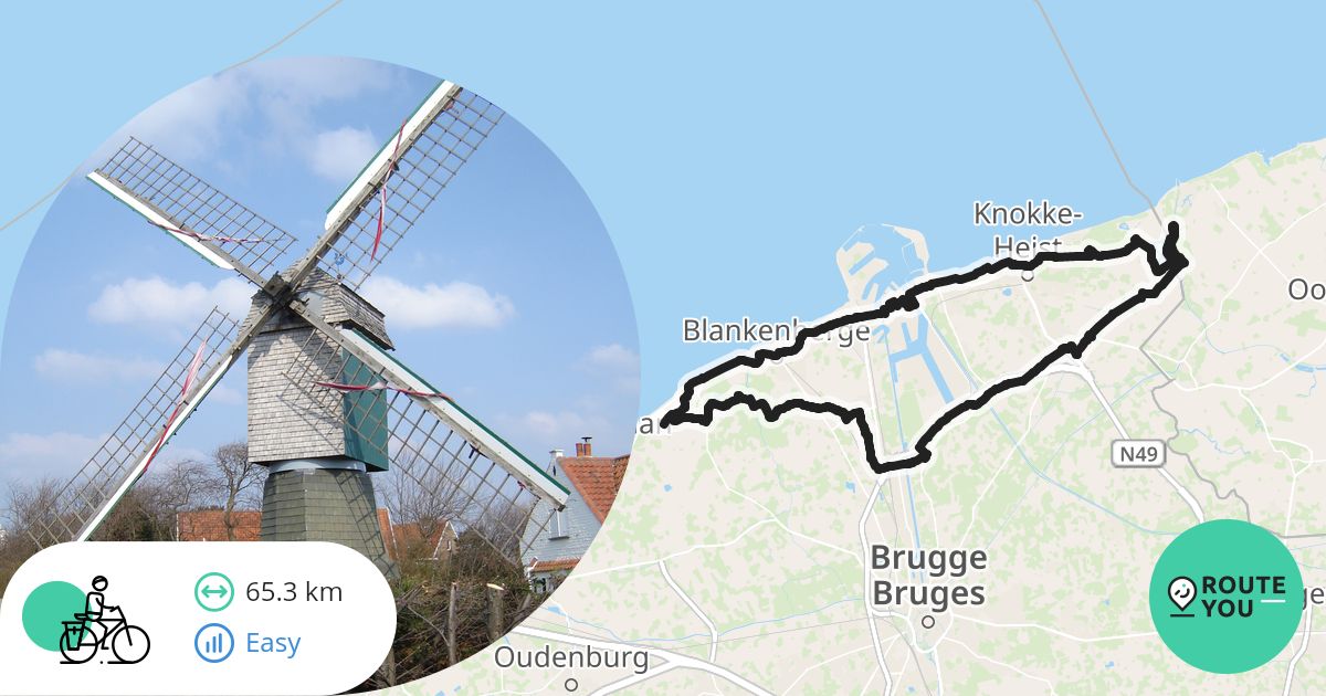 De Haan - Zwin 65.3km - Fietsroute | RouteYou