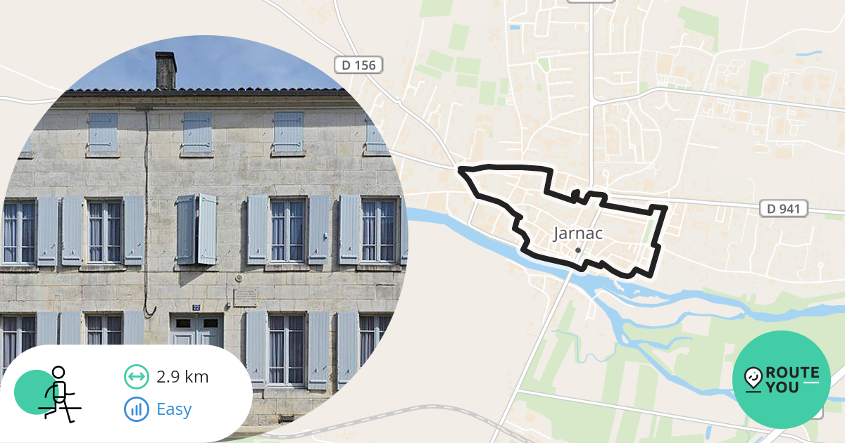 Balade Mitterrand - Village Jarnac - Itinéraire à pied | RouteYou