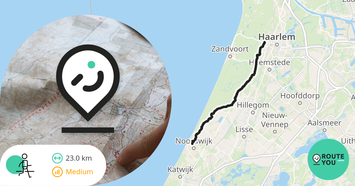 Overveen - Noordwijk aan Zee - Wandelroute | RouteYou
