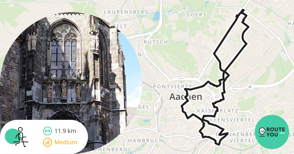 W50-21.22 Aken Kaiserplatz - Wandelroute | RouteYou