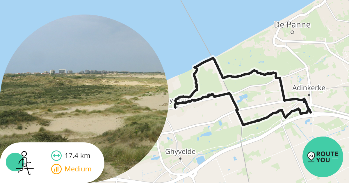 Adinkerke - Bray-Dunes - Wandelroute | RouteYou