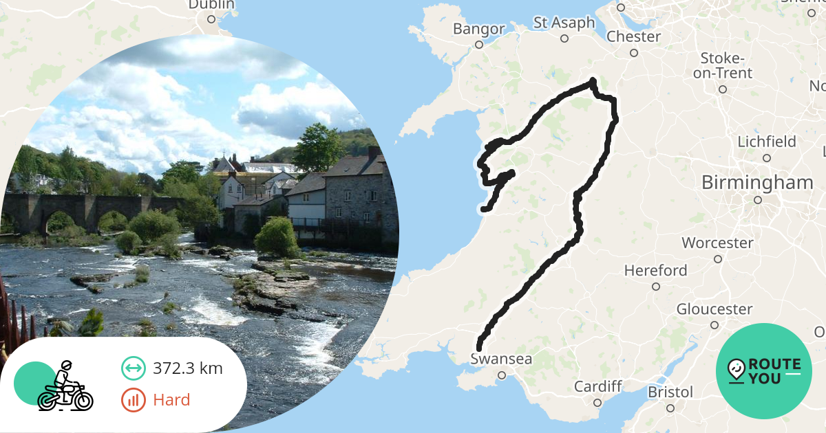 Llannon - Aberystwyth - Motorcycle route | RouteYou