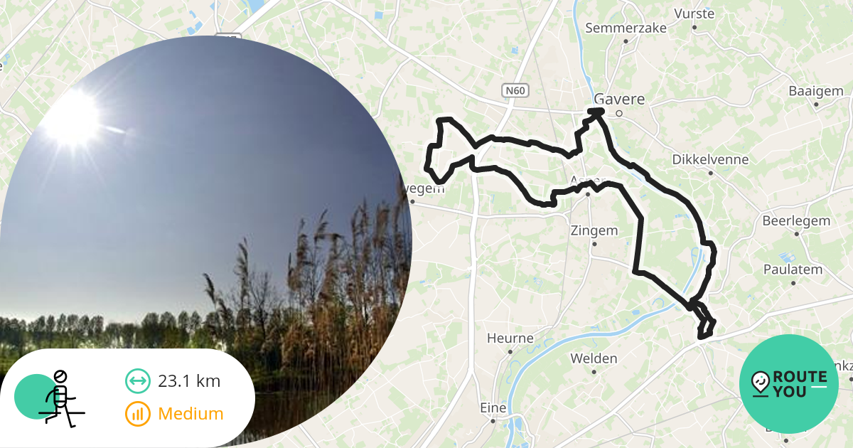 Nederzwalm-Gavere - Recreatieve wandelroute | RouteYou