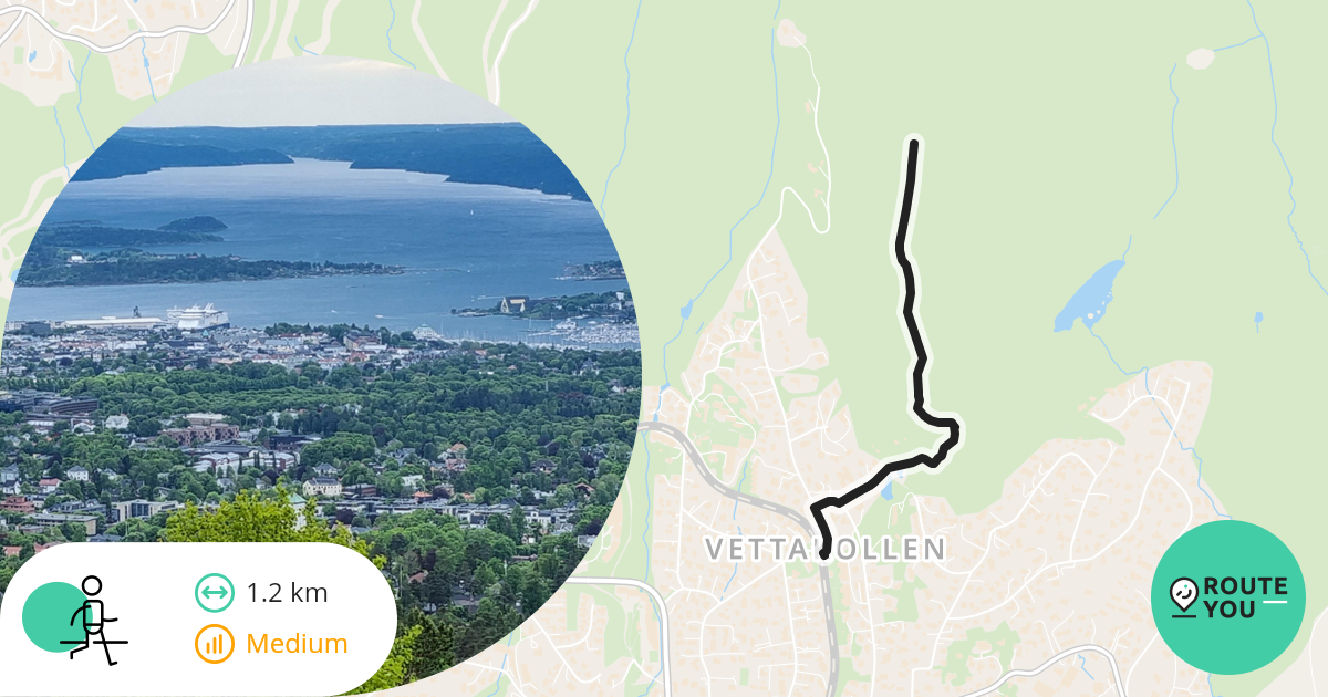 Vettakollen (T) - Vettakollen viewpoint - Wandelroute | RouteYou