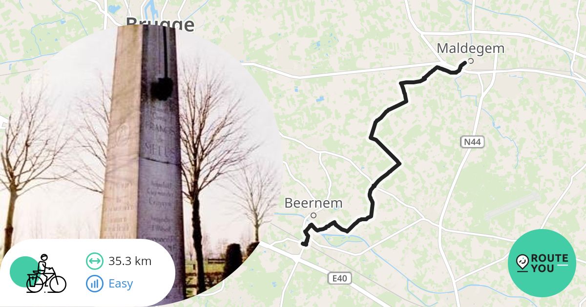 Beernem - Recreatieve fietsroute | RouteYou