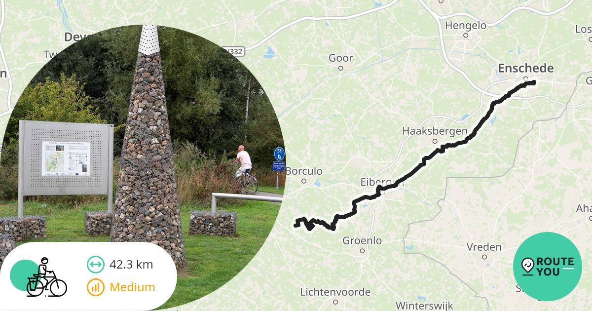 Ruurlo - Enschede - Recreatieve fietsroute | RouteYou