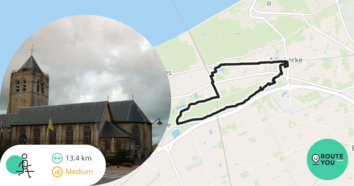 Adinkerke - Wandelroute | RouteYou