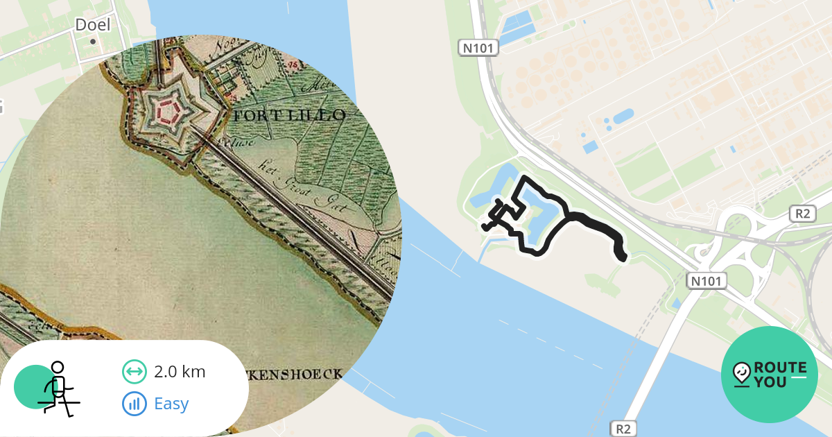 Fort Lillo - Wandelroute | RouteYou