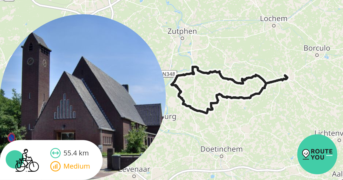 Ruurlo- Bronkhorst - Recreatieve fietsroute | RouteYou