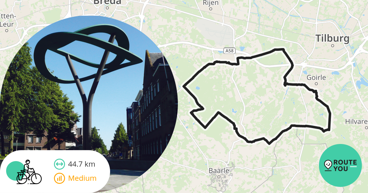 Natuur onder Gilze-Rijen 45 km _ Gilzen - Fietsroute | RouteYou