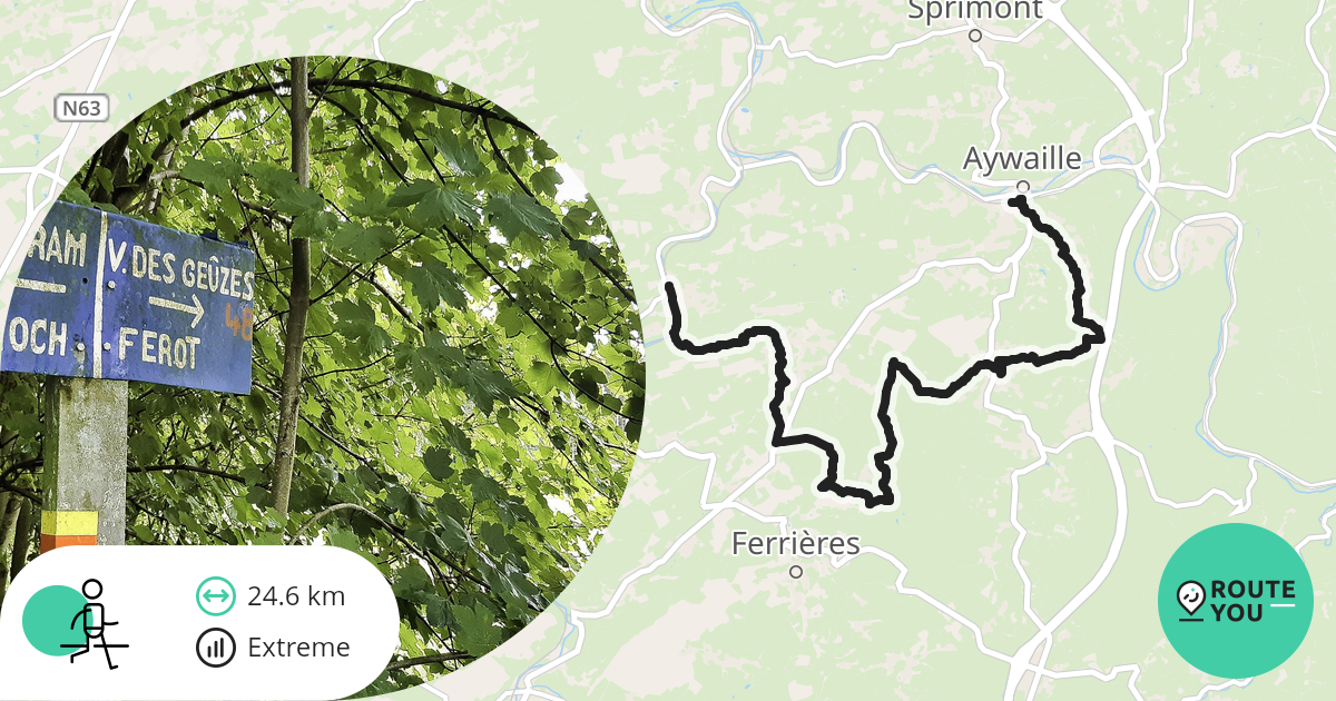 Treinstapper Comblain-La-Tour - Aywaille 24,5 km - Wandelroute | RouteYou