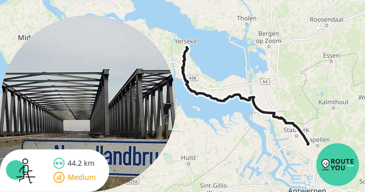Hoevenen - Yerseke langs Bath - Wandelroute | RouteYou