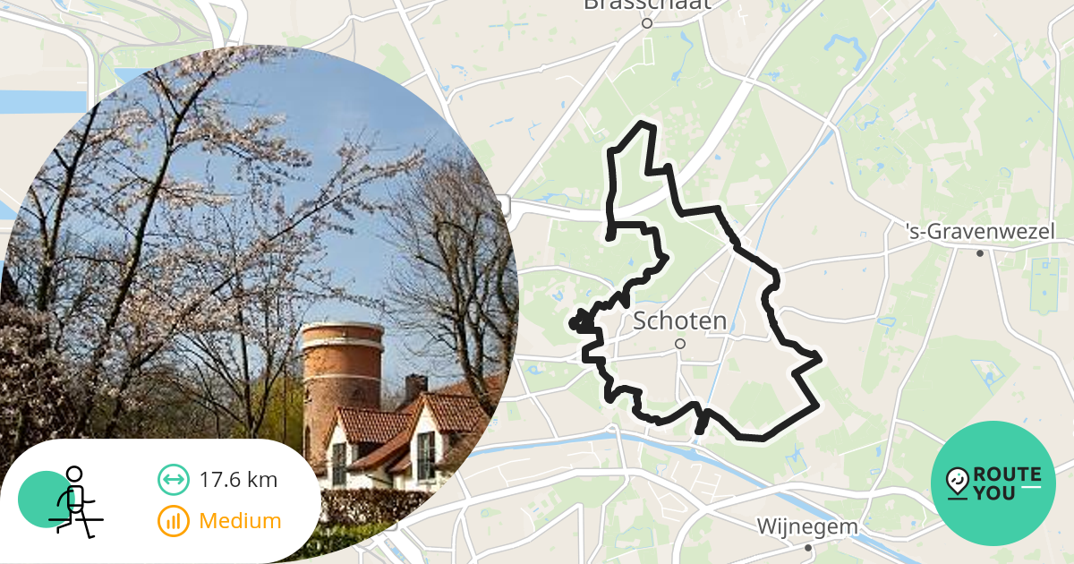 Wandeling Schoten Groen Kruis - Wandelroute | RouteYou