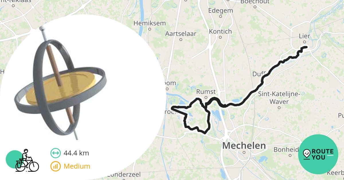 Lier-Duffel-Rumst langs Nete en Ruppel - Recreatieve fietsroute | RouteYou