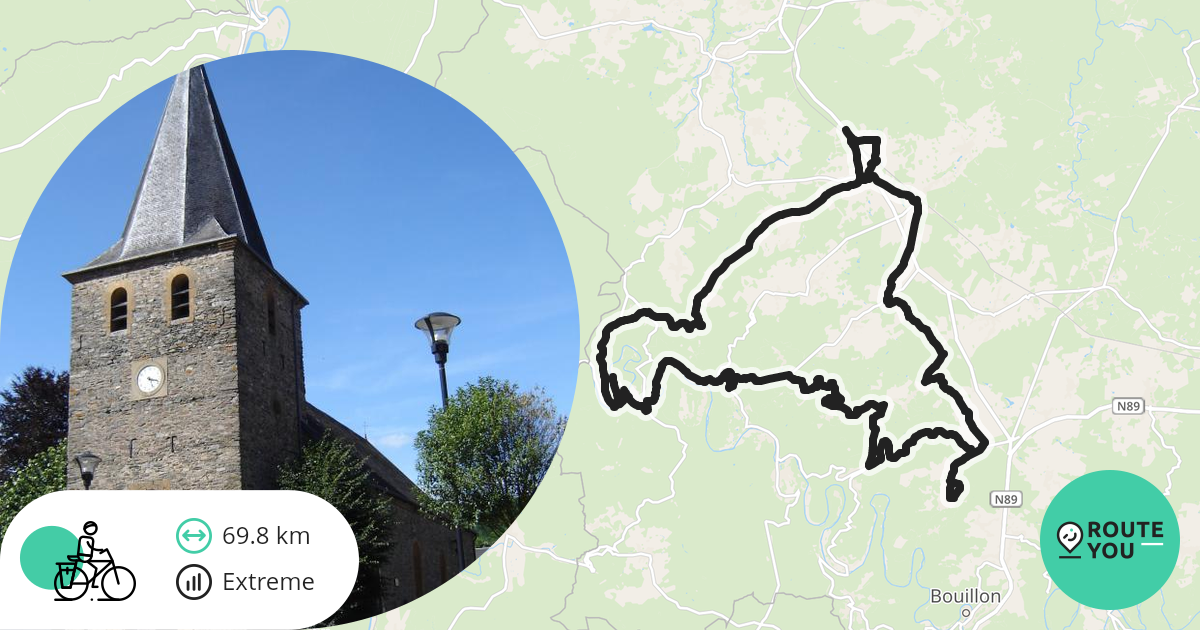 Bohan - Vresse-sur-Semois - Recreatieve fietsroute | RouteYou