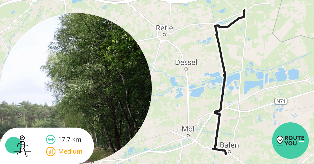 Postel - Balen (Via Monastica) - Recreatieve wandelroute | RouteYou