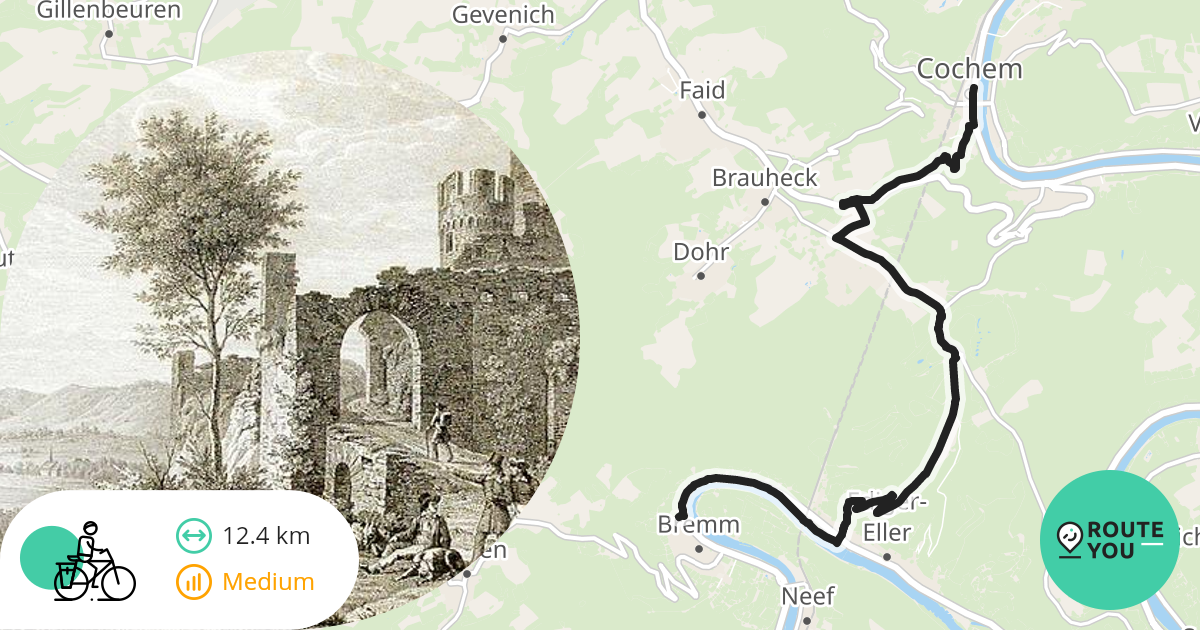 Bremm - Cochem - Recreatieve fietsroute | RouteYou