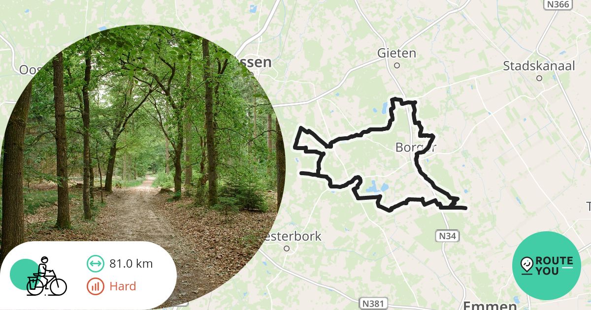 Exloo - Grolloo 1ste - Recreatieve fietsroute | RouteYou