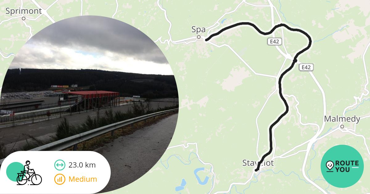 Stavelot - Spa - Recreatieve fietsroute | RouteYou