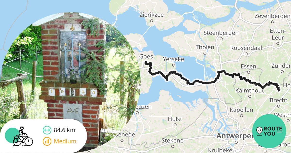 Wuustwezel - Goes - Recreatieve fietsroute | RouteYou