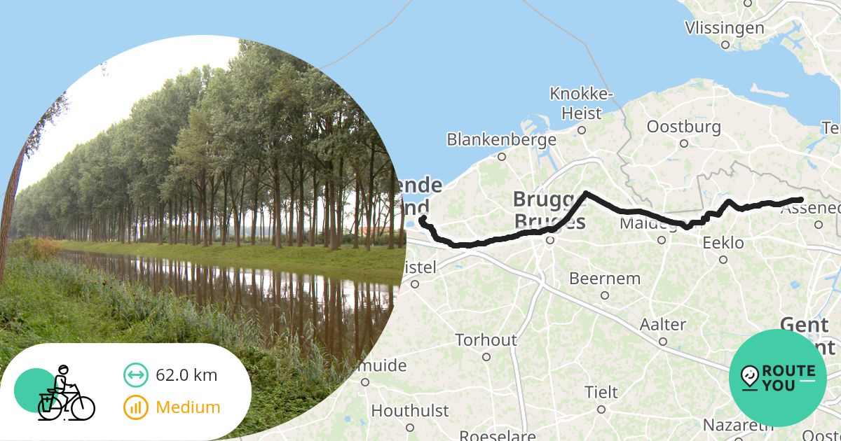 Bredene-Bad - Boekhoute - Recreatieve fietsroute | RouteYou